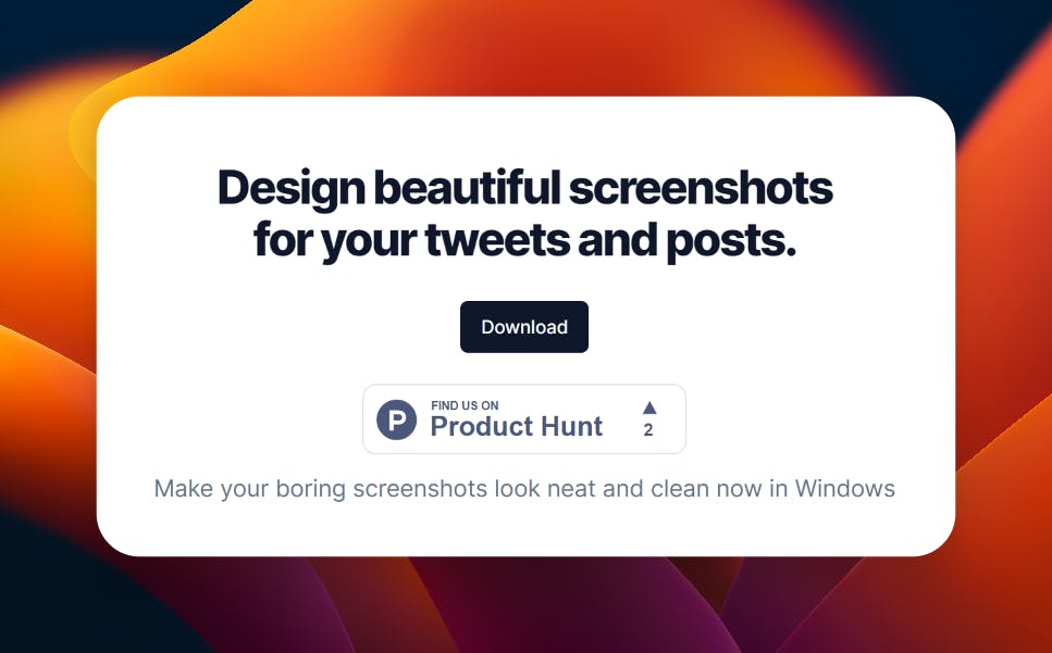 Tweak - Design beautiful screenshots for your tweets and posts.