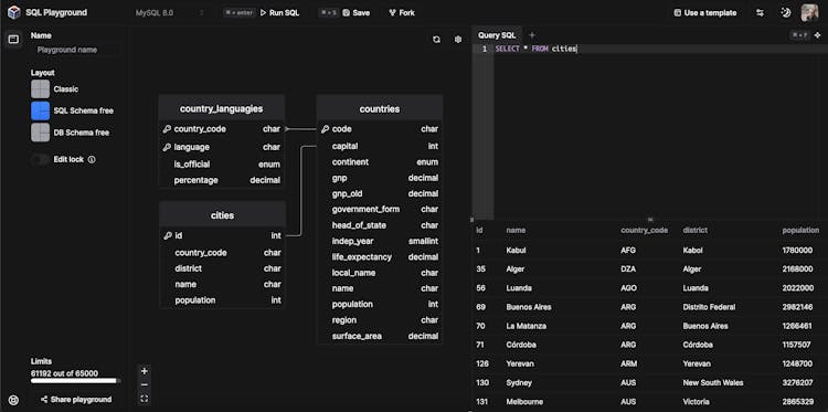 SQL Playground - Powerful online SQL sandbox SQL Playground - Powerful online SQL sandbox