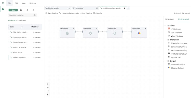 Amphi ETL - Low-code data pipelines for structured and unstructured data.