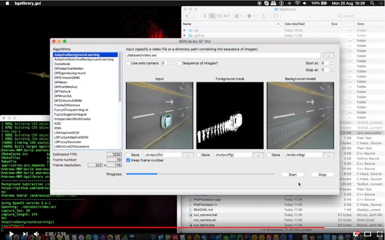 Bgs Library A C Background Subtraction Library With Wrappers For Python Matlab Java And
