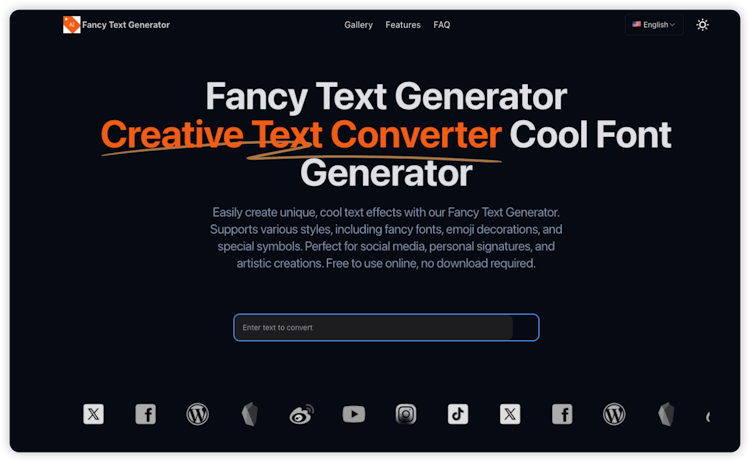 Fancy Text Generator Fancy Text Generator