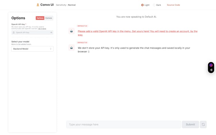 Convo-UI - All-in-one Chatbot UI template for Developers