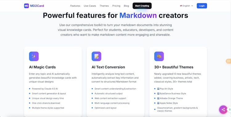 md2card - Turn your Markdown into beautiful cards.