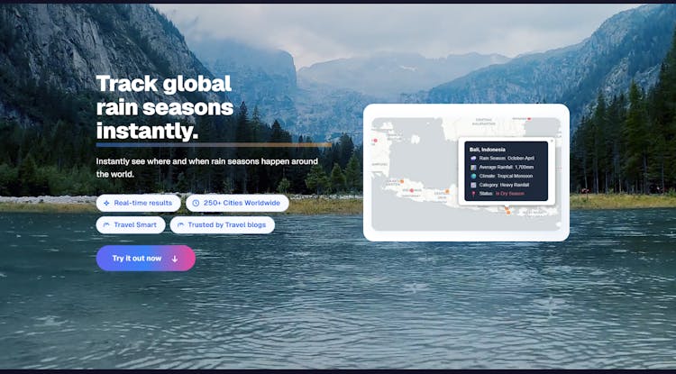 World's Easiest Rain Season Tracker - Explore global rain seasons with ...