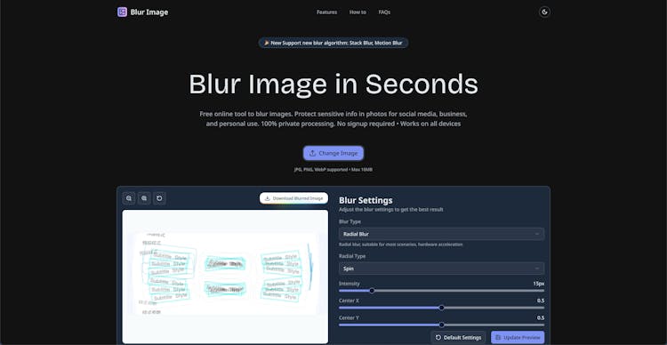Blur Image Tool - Free online tool to blur images instantly. Protect ...