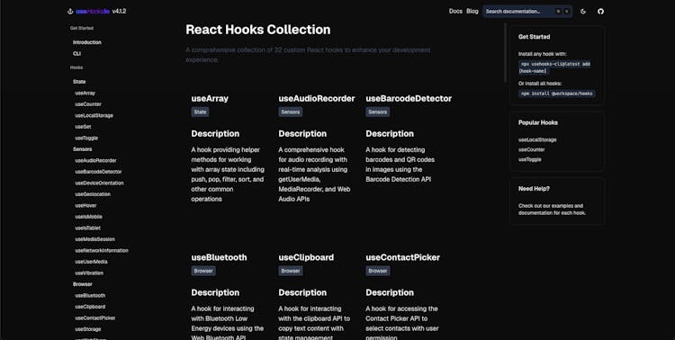 usehooks.io - The Hook Library You've Been Waiting For