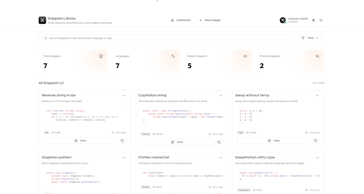 Snippets Library - SnippetsLibrary organize and share code snippets with ease