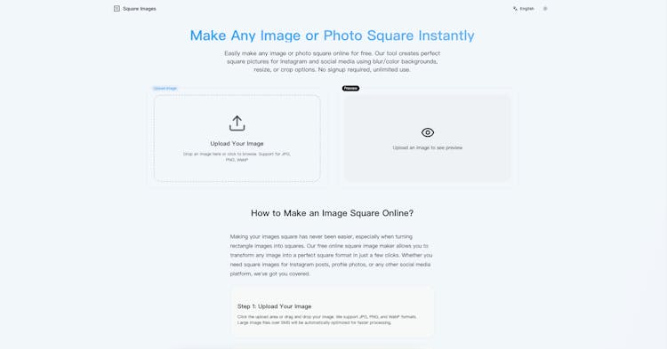 Square Image & Photo Maker - Create square images & photos online free