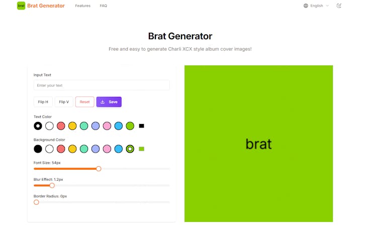 bratgenerator - Brat Generator, Brat Tool, Charli XCX, Album Cover ...