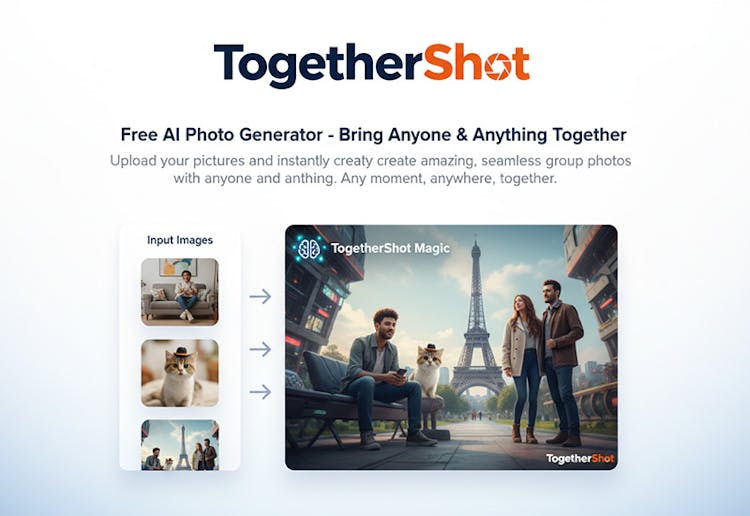 TogetherShot - Free AI Photo Generator - Bring Anyone & Anything Together