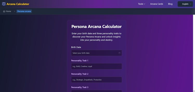 Persona Arcana Calculator - The Persona Arcana Quiz is a free, AI ...