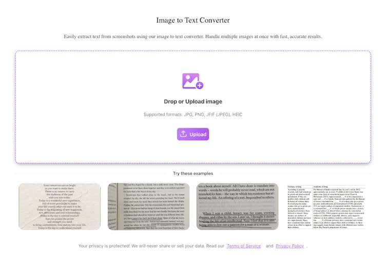 AI Image to Text - Image to Text converts images into editable text