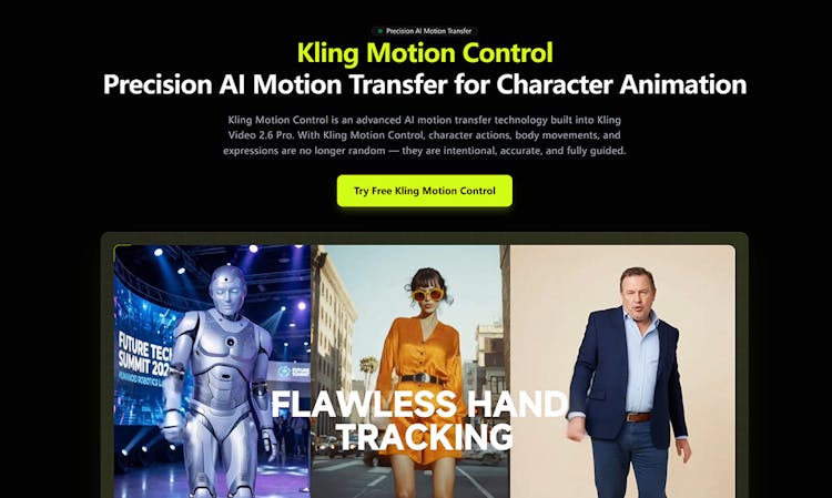Kling Motion Control - Kling Motion Control – Precise AI Motion ...