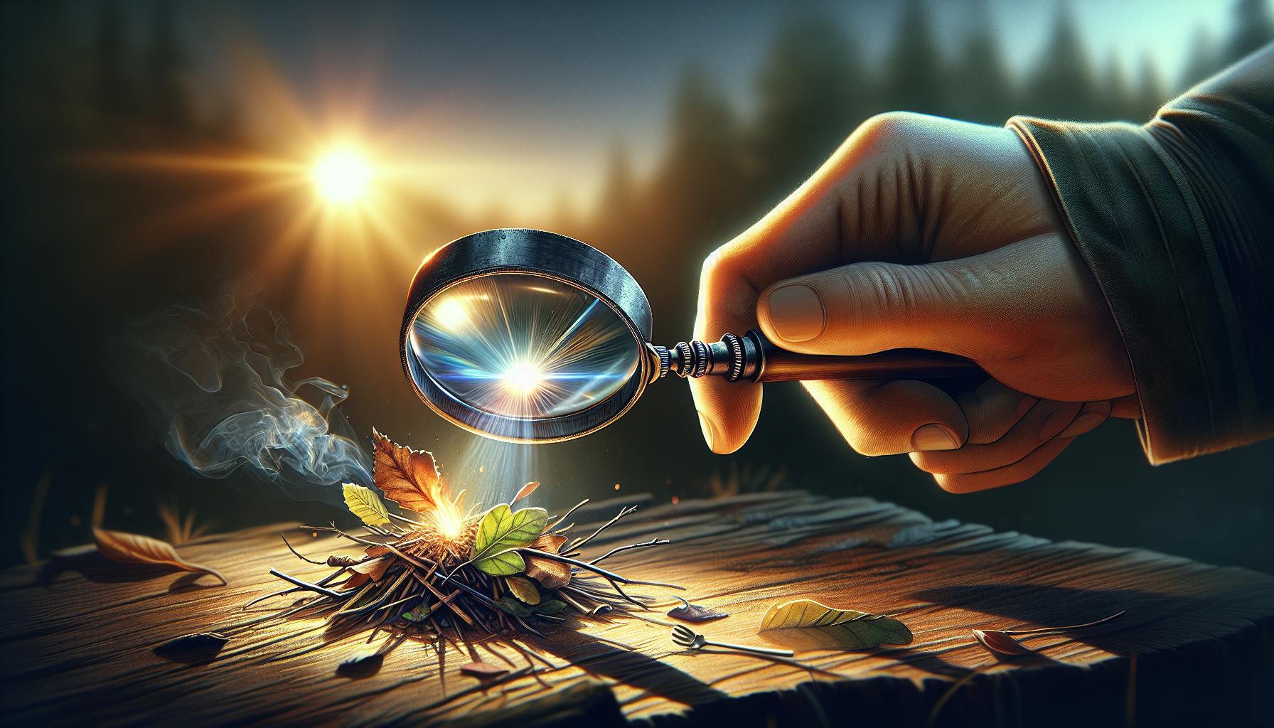 Magnifying Glass Fire Starter Step By Step Guide